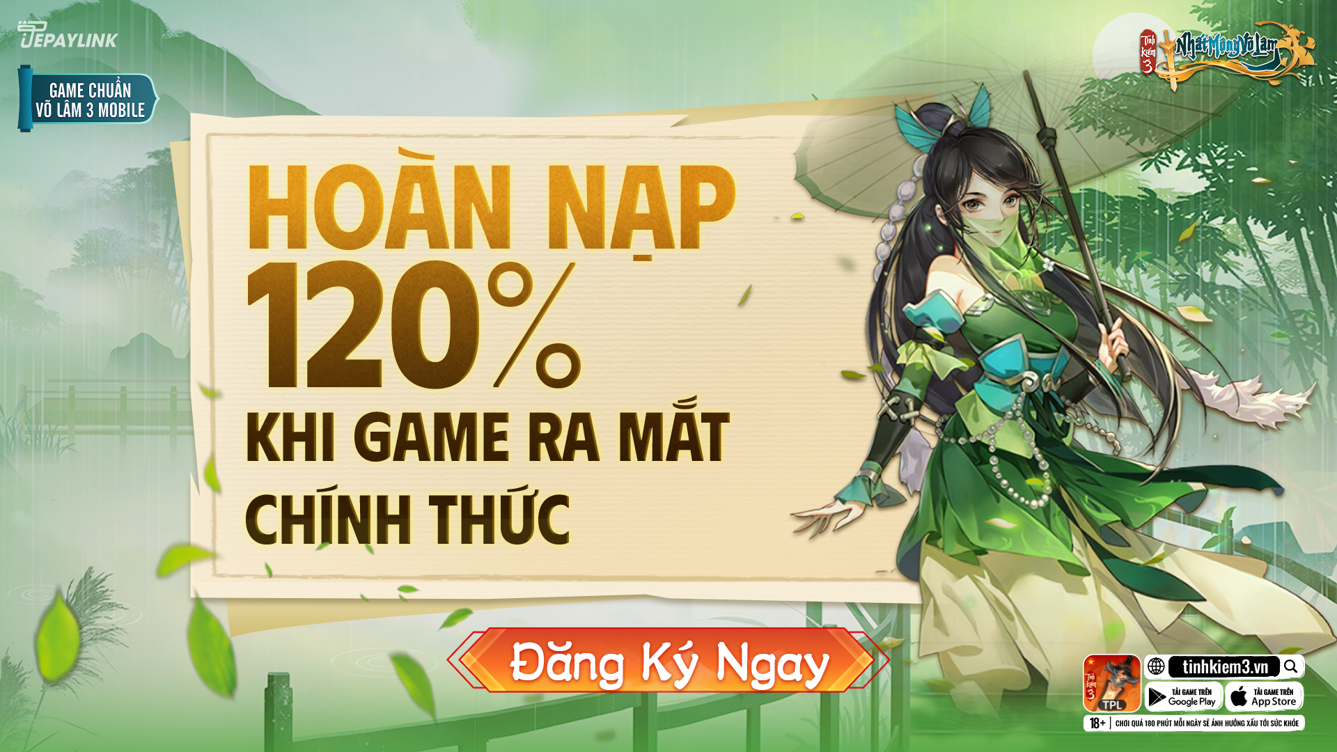 Closed Beta: Hoàn Nạp 120% Khi Game Ra Mắt Chính Thức | Tình Kiếm 3 ...